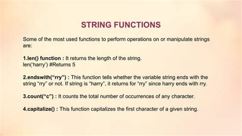 Presentation On String Lists And Tuples In Pythonpptx