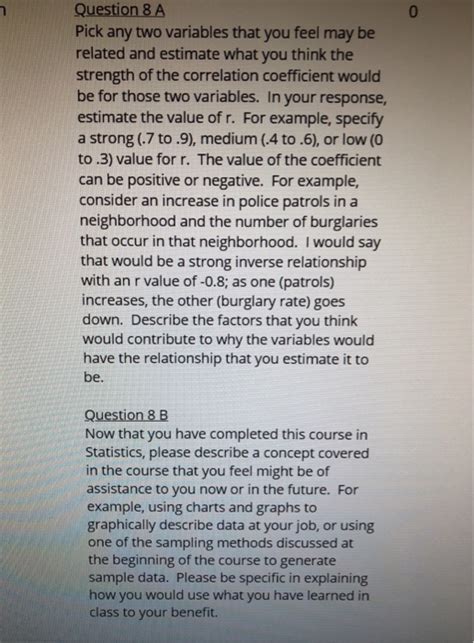 Solved Question A Pick Any Two Variables That You Feel May Chegg