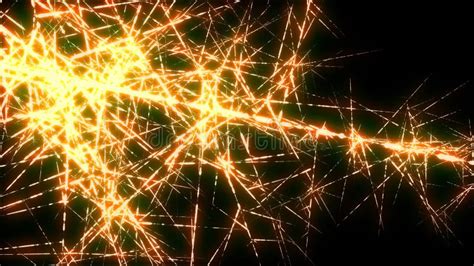 Orange Glow Particle In Fractal Noise Stock Illustration Illustration