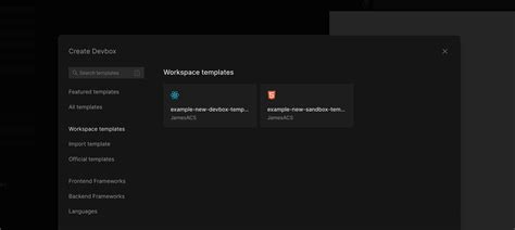 Templates Codesandbox