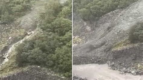 ვიდეო ყაზბეგში მეწყერი ჩამოწვა ნახეთ რა კადრები ვრცელდება შემთხვევის ადგილიდან