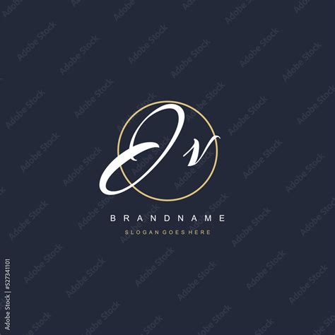 Initial Letter Jv Logo Monogram Feminine Style With Circle Line Design Ideas Stock Vector