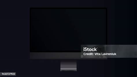 빈 화면이있는 사실적인 컴퓨터 모니터 모형 모니터 데스크톱 현대 컴퓨터 모형 최신 브라우저 창 디자인 벡터 모형 Lcd에 대한 스톡 벡터 아트 및 기타 이미지 Istock