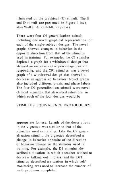 Comparison Of A Stimulus Equivalence Protocol Andtraditional Docx