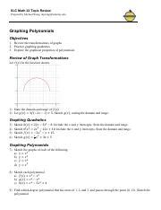 SLCM TopicReview Graphing Polynomials Pdf SLC Math Topic Review Prepared By Michael Wong