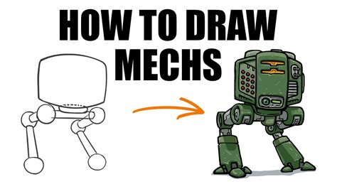 How To Draw A Mecha Really Easy Drawing Tutorial Drawing Tutorial The