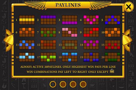 슬롯 게임에 대한 정보 화면 Paylines 게임 화면 게임 개발용 황금색 이집트 슬롯 0명에 대한 스톡 벡터 아트 및 기타 이미지 0명 2차 도형 개념 기호