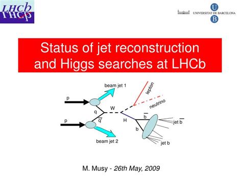 Ppt Status Of Jet Reconstruction And Higgs Searches At Lhcb Powerpoint Presentation Id4742962