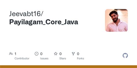 Github Jeevabt16payilagamcorejava