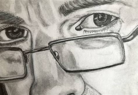 Man With Glasses Drawing By Margot Stinton Saatchi Art Drawings