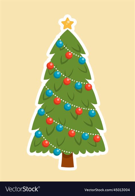 Christmas Tree Icon Royalty Free Vector Image Vectorstock