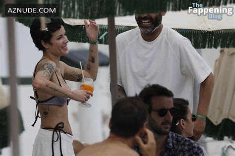 Halsey Flaunts Her Sexy Tattoos In A Bikini On Spanish Beach Aznude