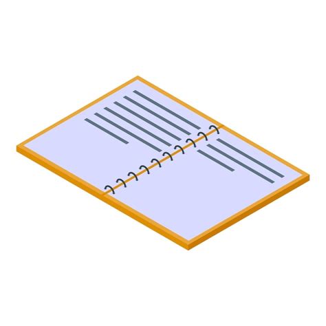 Premium Vector Writing Notebook Icon Isometric Of Writing Notebook Vector Icon For Web Design