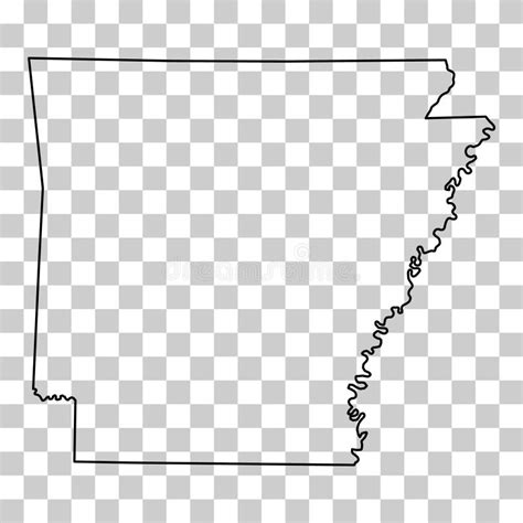 Arkansas Map Shape United States Of America Flat Concept Icon Symbol Vector Illustration Stock