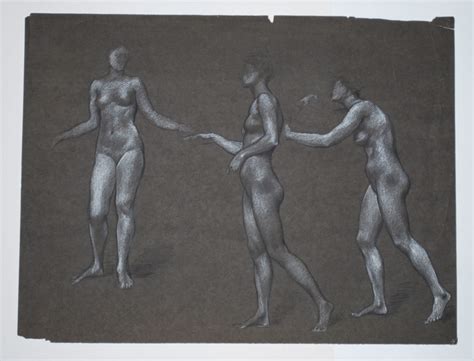 Triple Study Of Nude Figures The De Morgan Foundation