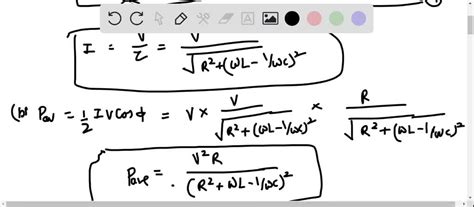 solved an l r c series circuit is connected to an ac source of constant