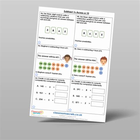 Year 3 Subtract 1s Across A 10 Reasoning And Problem Solving Resource