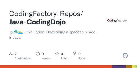Github Codingfactory Reposjava Codingdojo ☕️🛸🏊‍♂️ Evaluation Developing A Spaceship Race