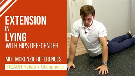 Mdt Extension In Lying With Hips Off Center Mckenzie Method Exercise