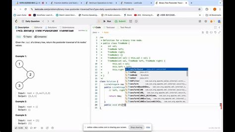 145 Binary Tree Postorder Traversal Youtube