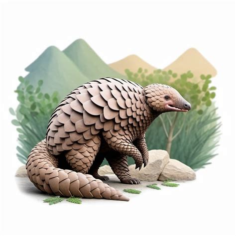 The Head Of The Pangolin Looks Like A Forest Prompts Biology Diagrams