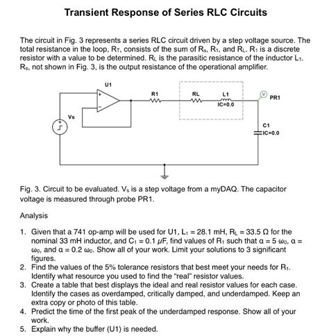 Transient Response Of Series RLC Circuits The Circuit Chegg Com