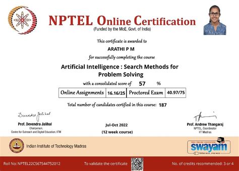 Artificialintelligence Learning Nptel Arathi P M 16 Comments