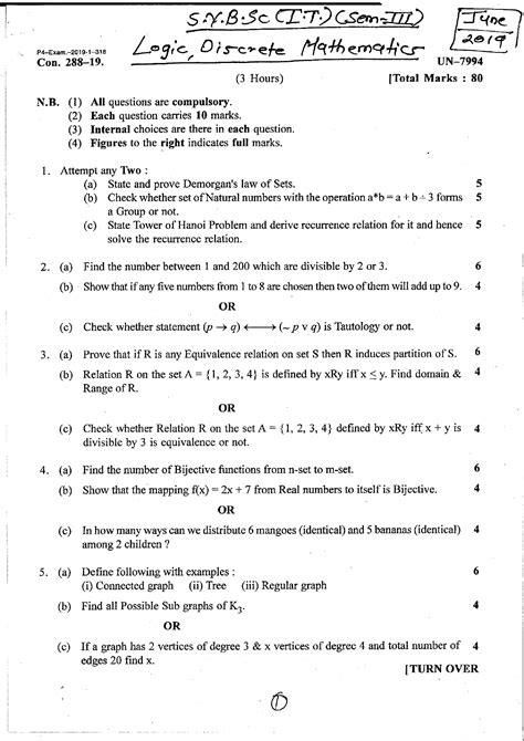 University Of Mumbai Sybsc It Sem Iii Logic Discrete