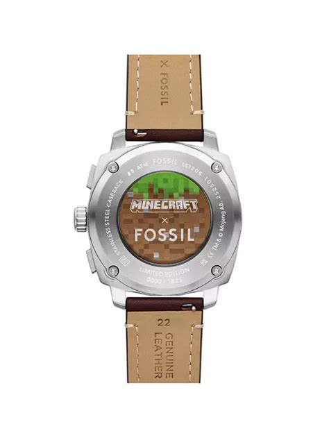 Fossil Fossil X Minecraft นาฬิกาข้อมือผู้ชาย รุ่น Le1206 สีน้ำตาล ลด 10 0 Central Online