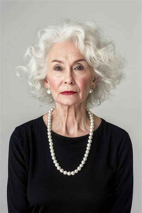 Old Woman Wearing Pearl Necklace Free Photo Rawpixel