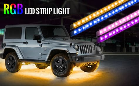 자동차 네온 언더 글로 라이트 방수 Rgb Led 스트립 라이트 음악 모드 무선 원격 제어 조절 가능한 밝기가있는 다색 언더 바디 외부 조명 키트 Rgb Led 조명