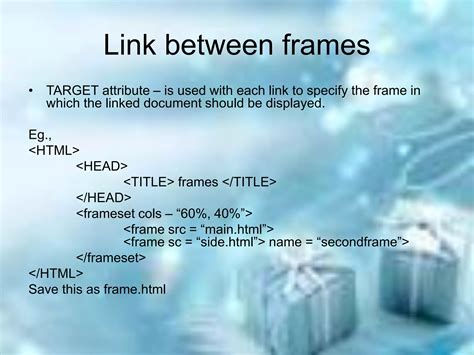Computer Language Html Frames Ppsx
