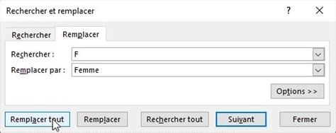Comment remplacer automatiquement des données mots lettres nombres sur Excel Excel formation