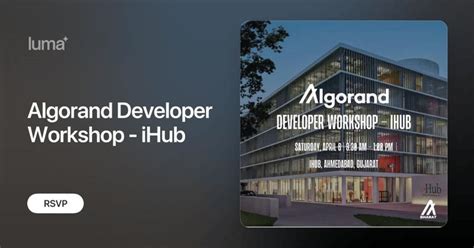 Sunil Kapadia On Linkedin Algorand Developer Workshop Ihub · Luma