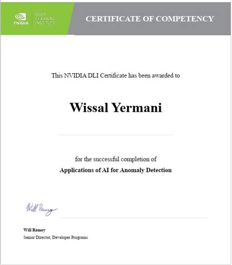 Wissal Yermani On Linkedin Aicertification Nvidia Anomalydetection