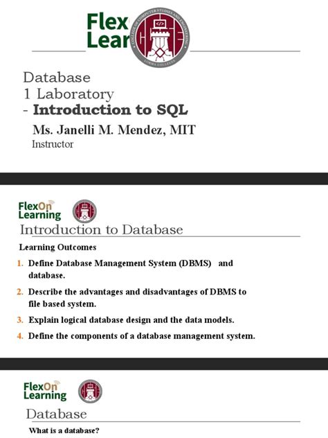 Introduction To Sql And Database Management Systems Pdf Relational Database Data Model