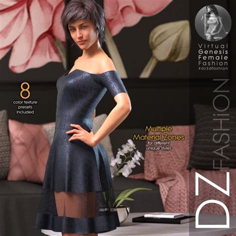 Dz G8f Dforce Dress 3 3d Models For Daz Studio And Poser