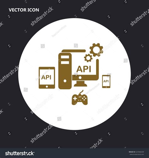 Api Application Programming Interface Vector Icon เวกเตอร์สต็อก ปลอด