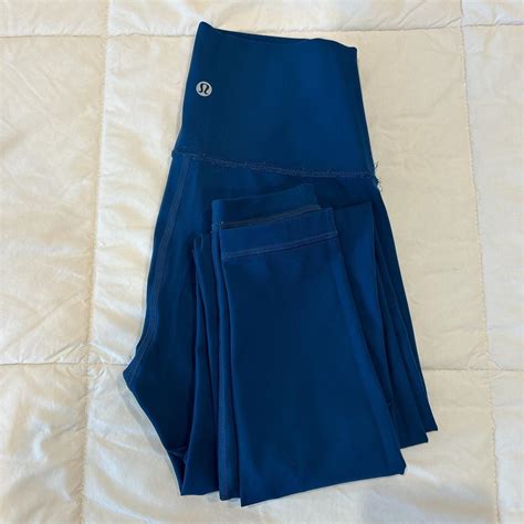 Deep Blue Lululemon Leggings Size 4 Ankle Depop