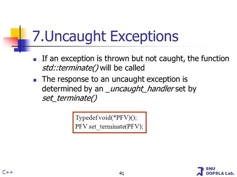 Snu Oopsla Lab 14 Exception Handling © Copyright 2001 Snu Oopsla Lab