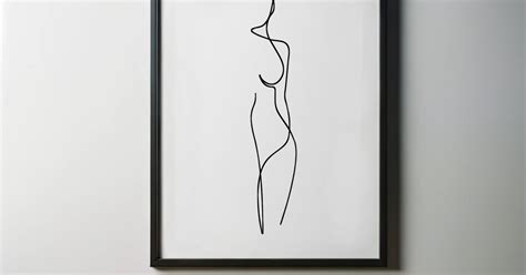 Simple Silhouette Of A Naked Woman Body Wall Decor By Zneuzity