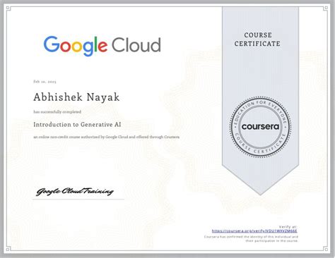 Abhishek Nayak On Linkedin Introduction To Generative Ai Coursera Generativeai…
