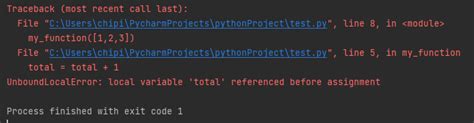 Function Why Isnt Python Recognizing My Declared Variable As A