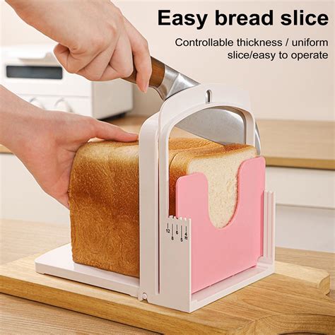 Bread Slicer Adjustable Width Foldable Bread Slicing Tool Reusable