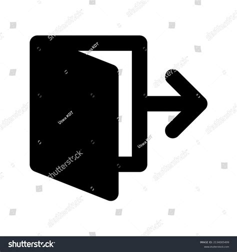 Logout Icon Exit Sign Vector Illustration Stock Vector Royalty Free Shutterstock