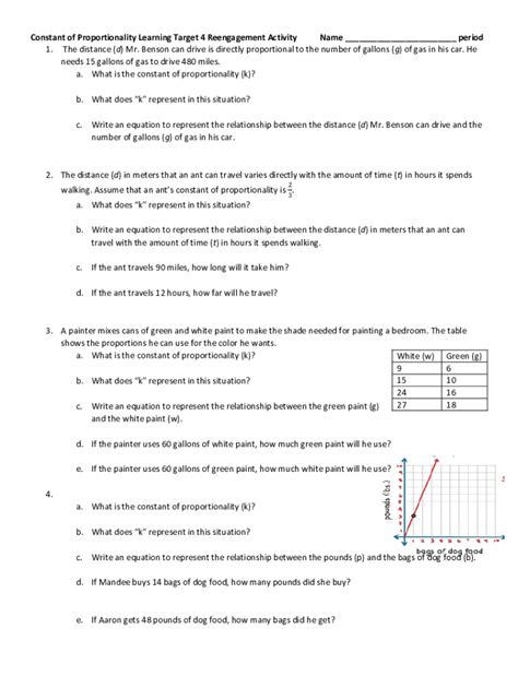Fillable Online Constant Of Proportionality Definition Equation And Examples Fax Email Print