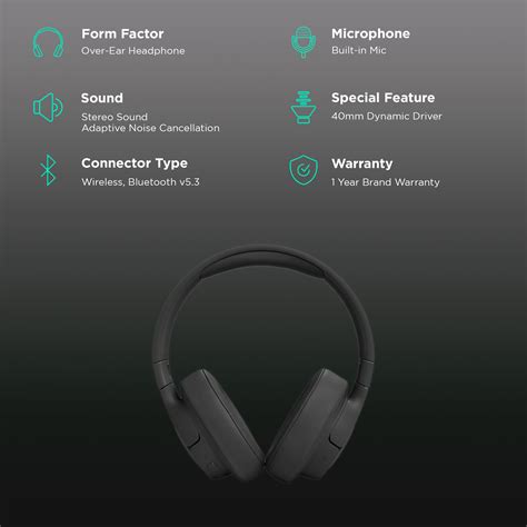 Buy JBL Tune NC Bluetooth Headphone With Adaptive Noise Cancellation Pure Bass Sound Over