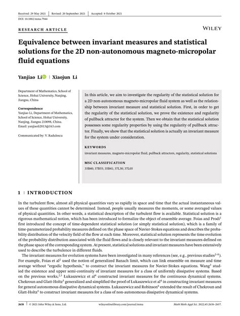 Equivalence Between Invariant Measures And Statistical Solutions For The 2d Non‐autonomous