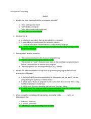 Principles Of Computing Quiz Docx Principles Of Computing Quiz What Is The Most