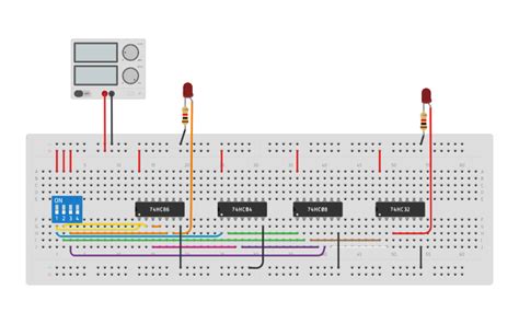 Circuit Design Full Subtractor Using Basic Gates Tinkercad